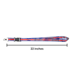 Wholesale 12-Pack Costa Rica Flag Lanyard